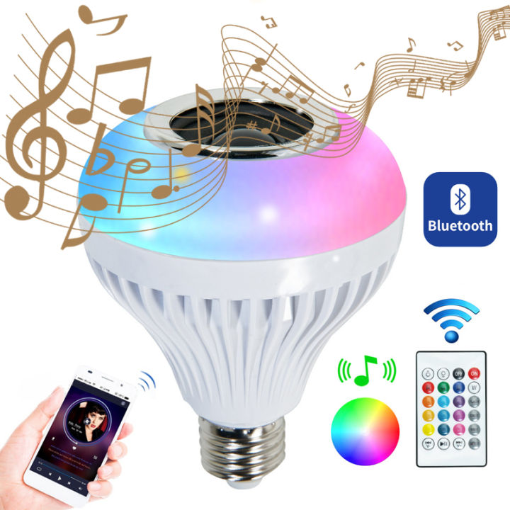 Smart House LED E27 RGB Bluetooth Music Bulb Light Smart APP Remote ...