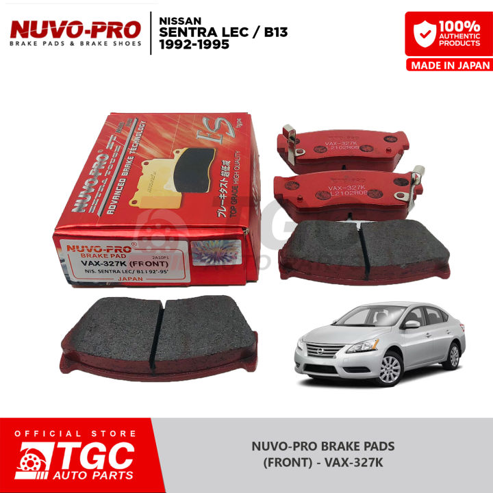 Nuvo-Pro Brake Pads NISSAN SENTRA LEC / B13 1992'-1995' Front VAX-327K ...