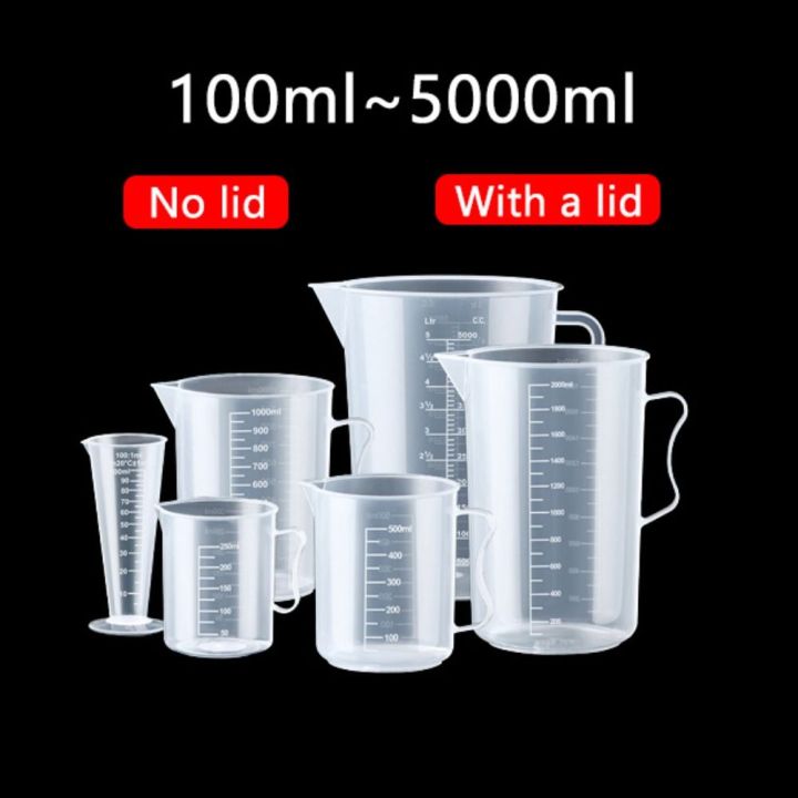 JIYAN2866 Clear Graduated Measuring Cup Plastic Large Capacity ...