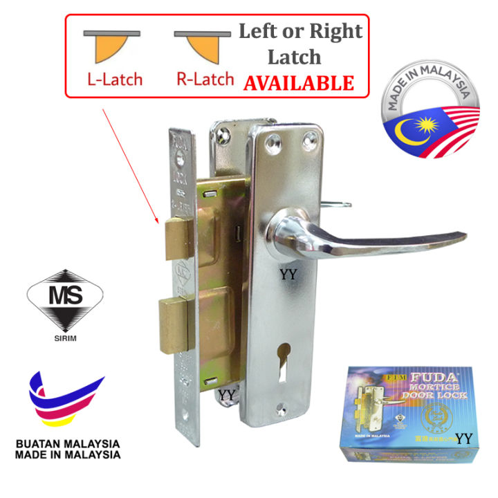 YY DiY 100% ORIGINAL FUDA 2 Level Mortice Door Lock/ Lock Pintu/ Kunci ...
