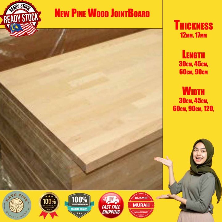 New Pine Wood For Furniture Board Table Top Kayu Cabinet Wall Shelf DIY ...