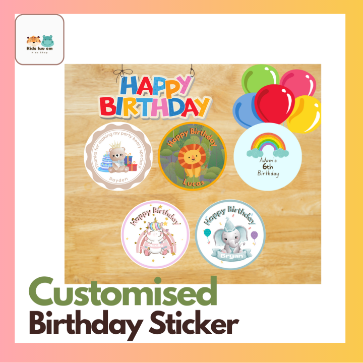 [SG SELLER][👦Kids Love em👧] Customised Birthday Thank You Stickers For ...
