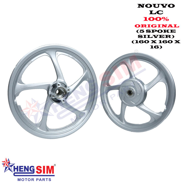NOUVO LC (ORIGINAL) SPORT RIM WITH BUSH AND BEARING 5 SPOKE 160 X 160 X ...