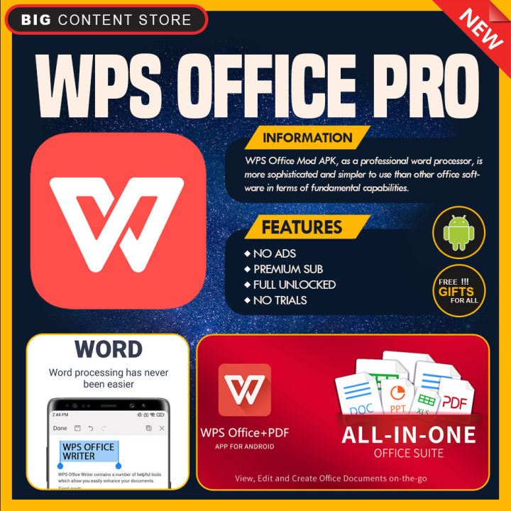 WPS Office MOD APK for Android Lifetime Premium | Modded to Pro Feature ...