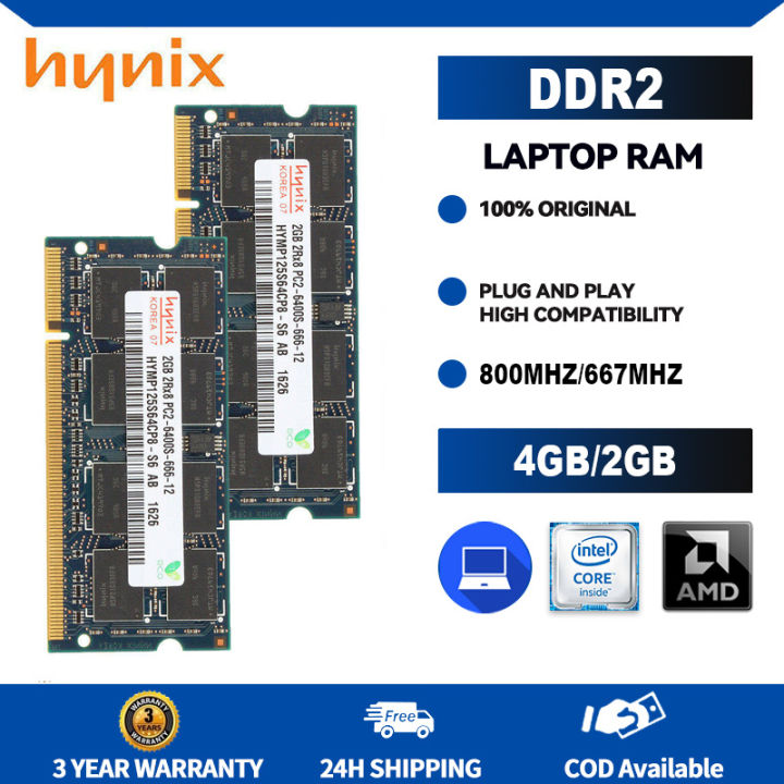 Hynix 4GB DDR2 800MHz PC2-6400S 2Rx8 200Pin SODIMM Laptop Memory RAM ...