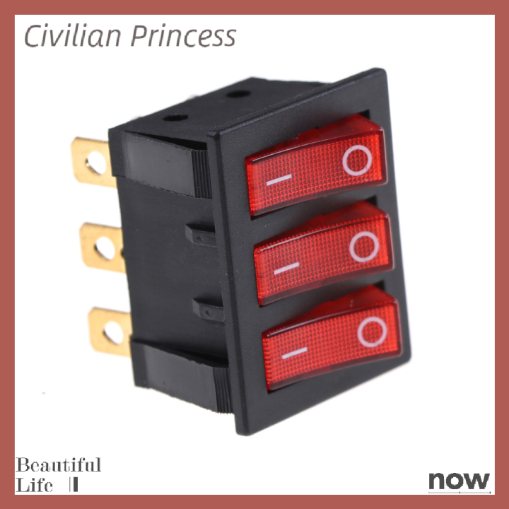 [Civilian] KCD3 34x40 Big Rocker Switches With Red Light Three-Way ...