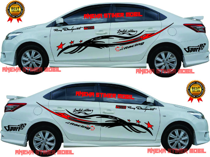 Stiker Mobil Sedan Vios Stiker Cutting Vios Stiker Body Samping Toyota ...