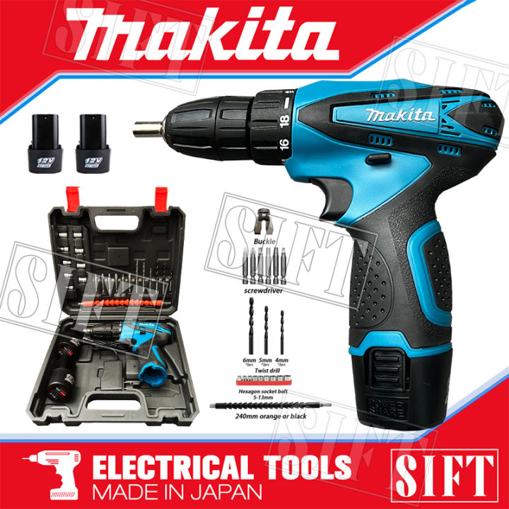 Makita Cordless Drill Powerful Electric Hand Drill Power Tools with 12V ...