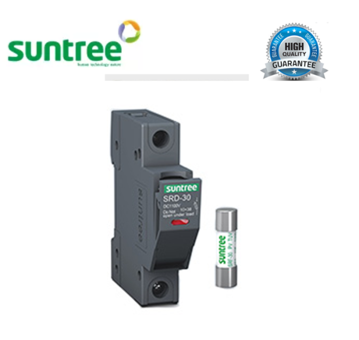 SUNTREE PV Fuse Holder DIN Rail Type Solar Panel PV Connection Fuse for ...