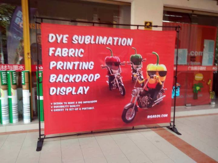 Adjustable Economy Telescopic Jumbo Banner Backdrop Stand With Banner ...