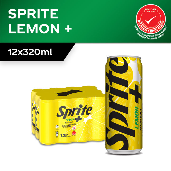 Sprite Lemon Plus (Lemon+) Can 320ml x 12 | Lazada