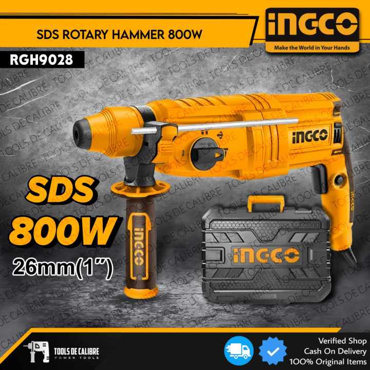 INGCO Rotary Hammer Drill 800W Chipping Gun Drill SDS Plus System ...