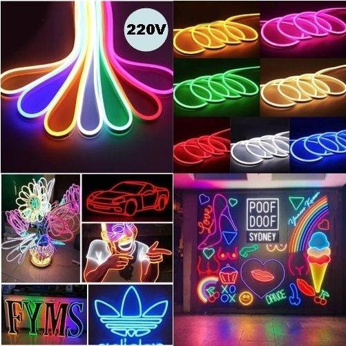 LED NEON FLEX SELANG FLEXIBLE PAKAI ADAPTOR 2 PIN | Lazada Indonesia