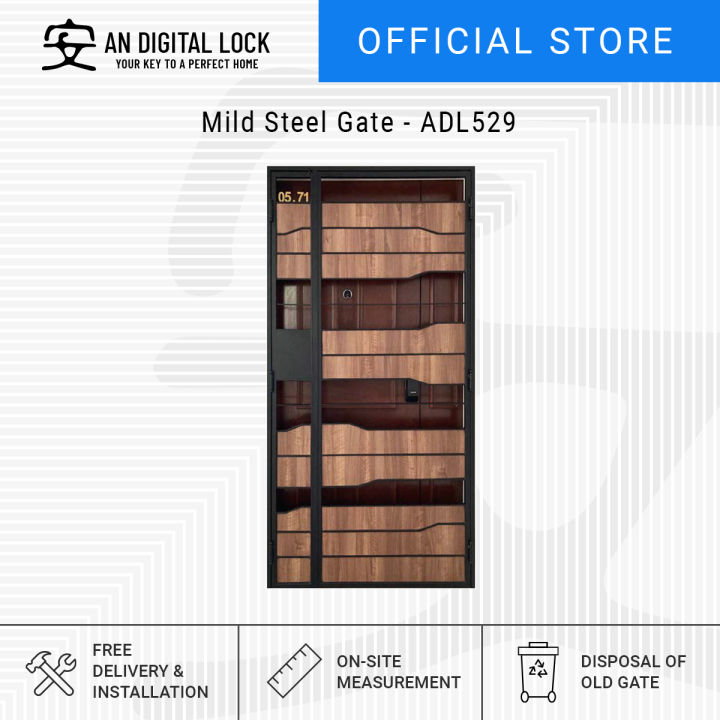 Mild Steel HDB Metal Gate (ADL529) | AN Digital Lock | Lazada Singapore