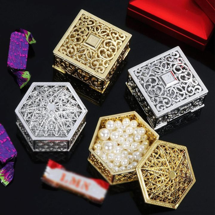 Decorative Candy Box Compact Size Retro Style Hollow Design Jewelry ...