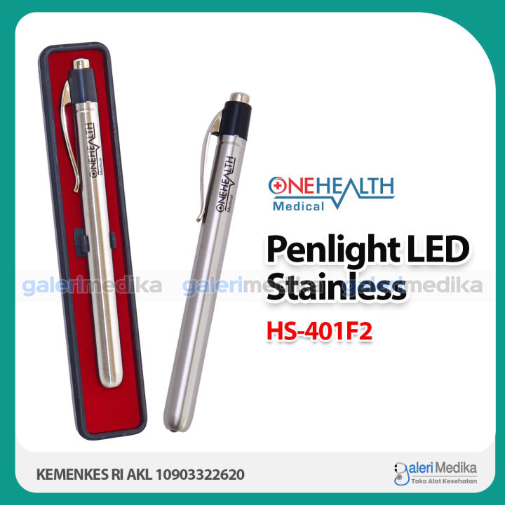 Penlight LED Stainless OneHealth HS-401F2 Senter Medis | Lazada Indonesia