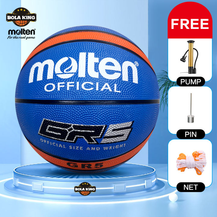 MOLTEN GR5 RUBBER BASKETBALL NO.5 WEAR SKID RESISTANCE BALL (Indoor ...