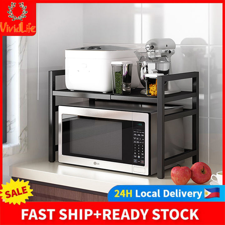 Adjustable Microwave Oven Rack Expandable, Height-Adjustable, and ...