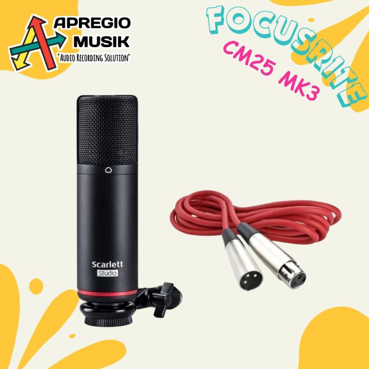 FOCUSRITE SCARLETT STUDIO CM25 3rd CM 25 MK3 MKIII MIC CONDENSER XLR ...