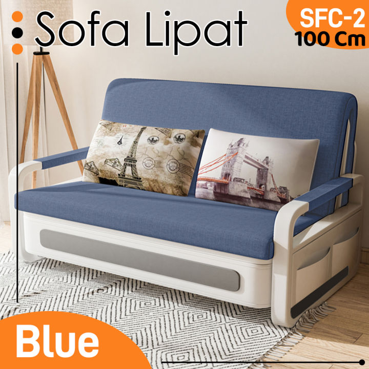 Sofa Bed Lipat 100CM Minimalis Sofa Lipat Tidur Sofa Bed Kursi Tamu ...