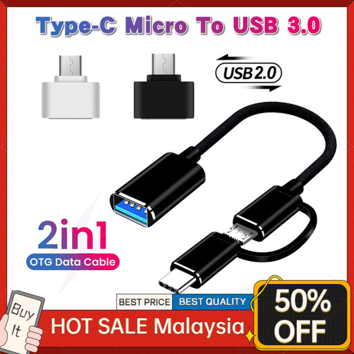 Micro USB /Type C To USB OTG Adapter 3.0 Convert to Type C USB-C Port ...