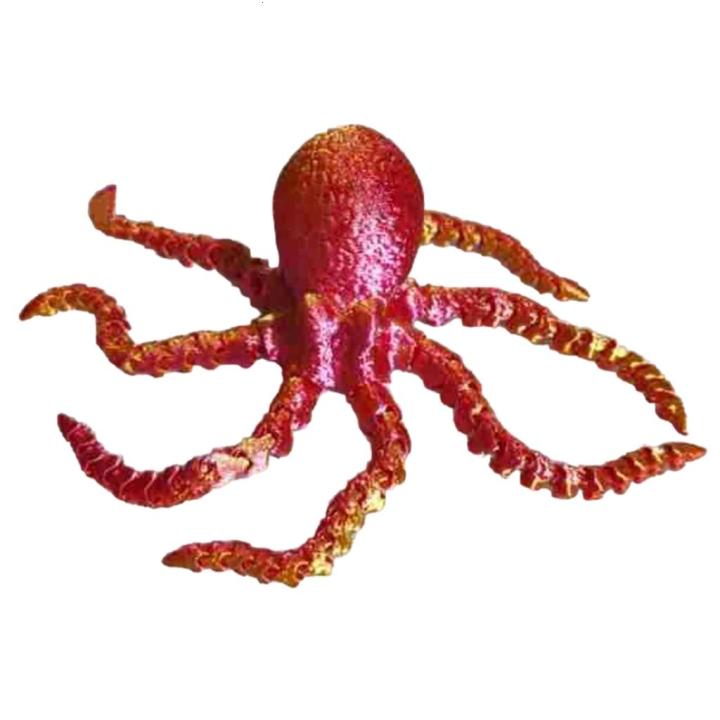 3D Printed Octopus Animals Toy Movable Joint Octopus Figure Articulated ...