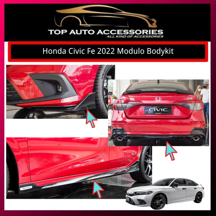 HONDA CIVIC FE 2022-2024 MODULO BODYKIT, GLOSSY BLACK | Lazada