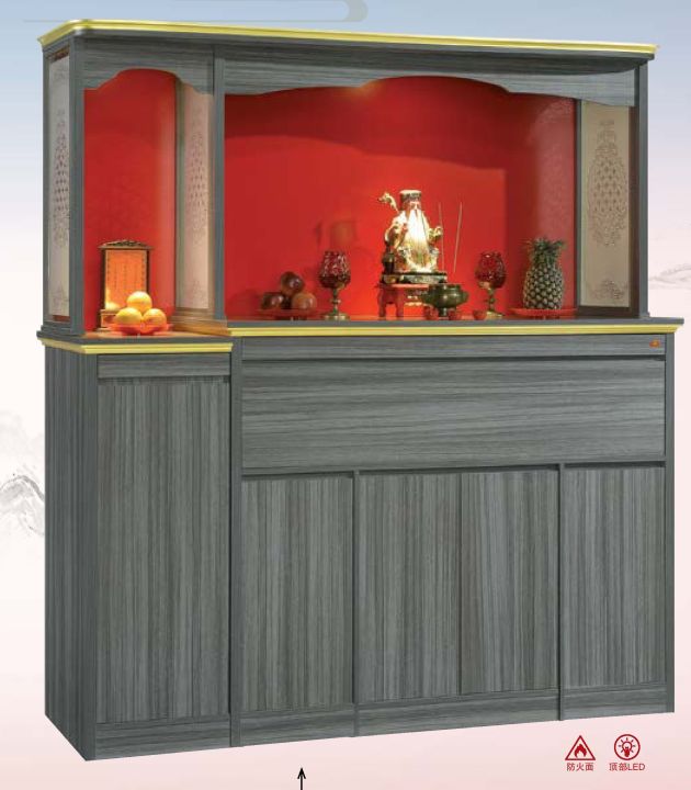 Full Solid Wood Chinese Feng Shui Prayer Altar Table Praying Cabinet ...