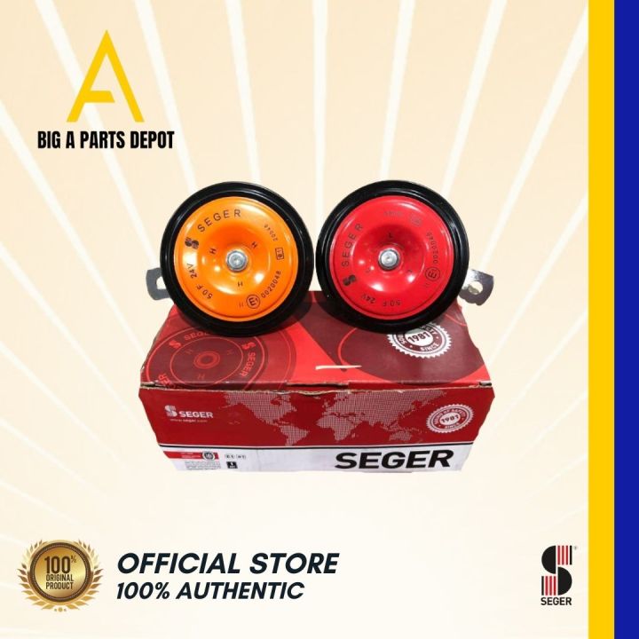 SEGER Electric Horn Twin Horn 50F02400 24volts | Lazada PH