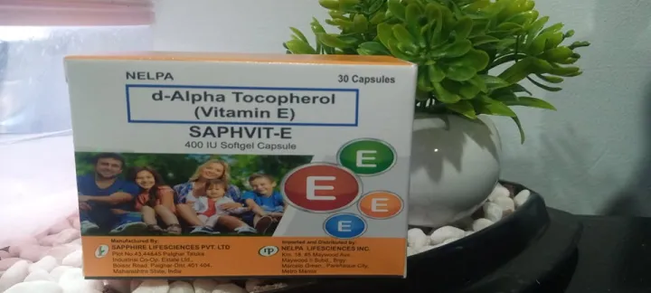 NELPA SAPHVIT-E Vitamin E (400 IU) -30 Capsules FDA Reg DRP-9827 ...