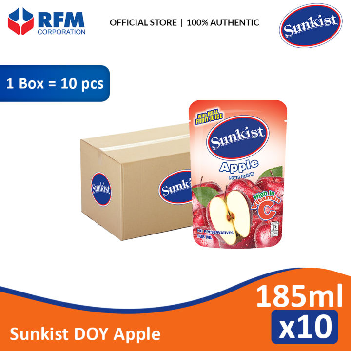 Sunkist DOY Apple Juice 185ml - Set of 10s | Lazada PH