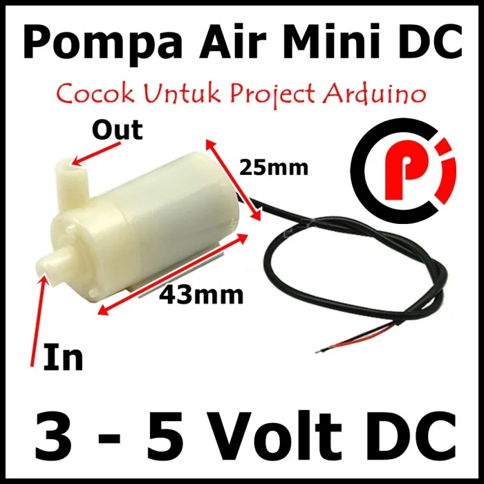 Pompa Celup Mini Submersible DC 5 Volt Micro Water Pump 3 sampai 5V ...