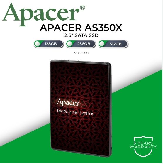 AS350X 128GB /256GB / 512GB / 1TB SSD (เอสเอสดี) APACER AS350X (3D NAND SATA III 6Gb/s) ประกัน 3 ...