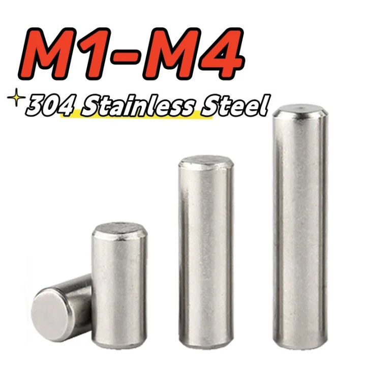 20-100pcs M1 M1.5 M2 M2.5 M3 M4 304 Stainless Steel Solid Cylindrical ...