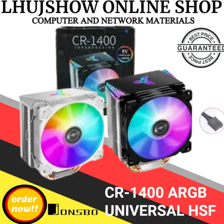 [Local Stock]Jonsbo CR1400 PC Cooling Fan PWM 4Pin 12V CPU Cooler RGB 4 ...