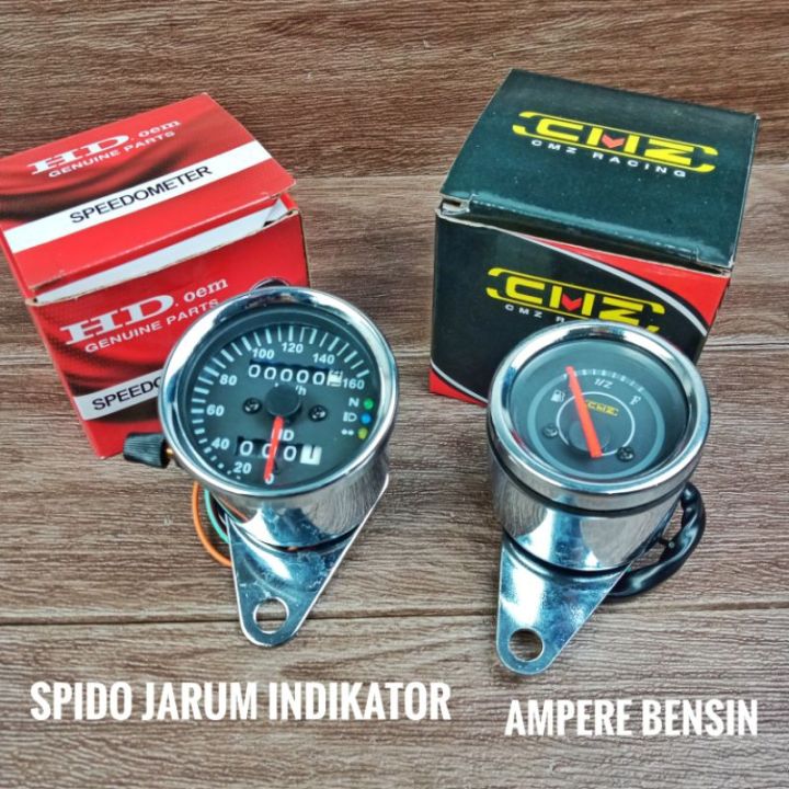 Speedometer Spido Jarum Indikator Set Ampere Bensin Custom | Lazada ...