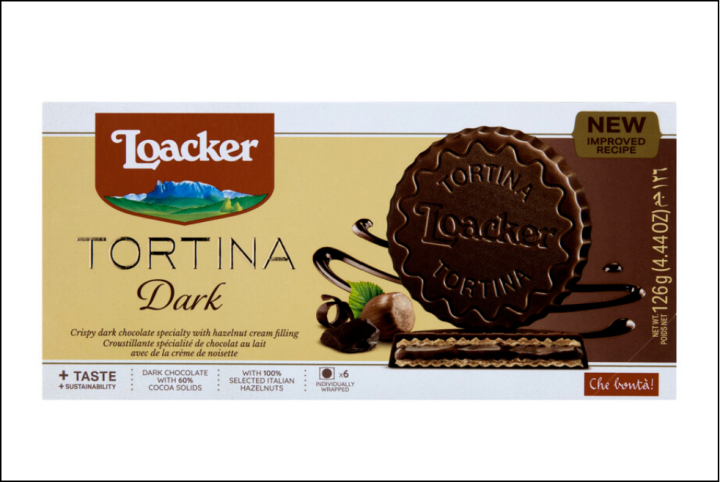 Loacker Gran Pasticceria Tortina Biscuit Dark Chocolate 126g - Expiry ...