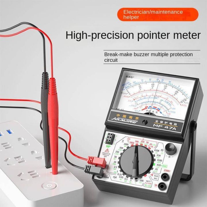 MF47A Pointer Multimeter High-precision Mechanical Internal Magnetic Multimeter Buzzer Anti ...