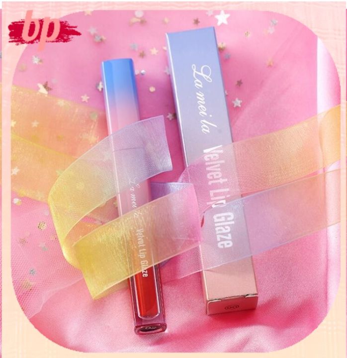Lameila Gradient Silky Glass Velvet Lip Glaze Matte Lipstick Long ...