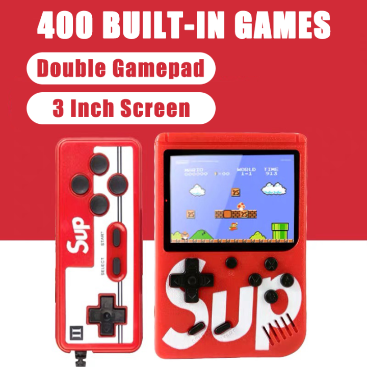 Gift handheld handheld children's 400-in-one game box single and double ...