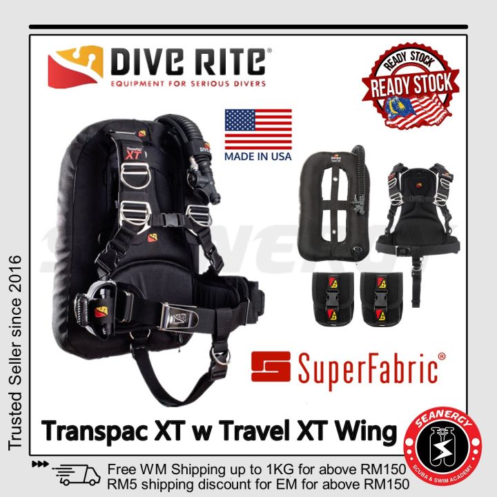 Dive Rite Transpac XT Travel XT Harness and Wing BCD BC for Scuba ...