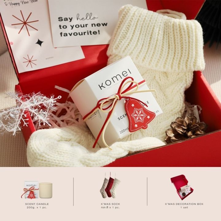 KOMEI | Premium Gift Box เทียนหอม Scented Candle 200g. กล่องของขวัญ ...