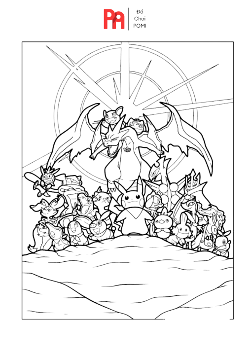 25 tranh tô màu Pokemon Pikachu khổ giấy A4 nhiều mẫu không trùng - Đồ ...