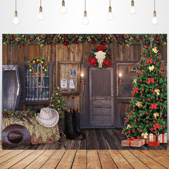 Western Cowboy Farm Birthday Party Backdrop for Photography Christmas ...