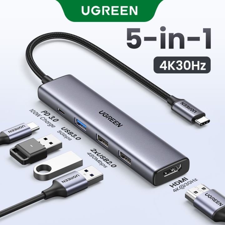 UGREEN 5 in 1 USB C Hub 4K HDMI 100W PD for Macbook Air M3 Samsung S24 Ultra Model: 15495 ...