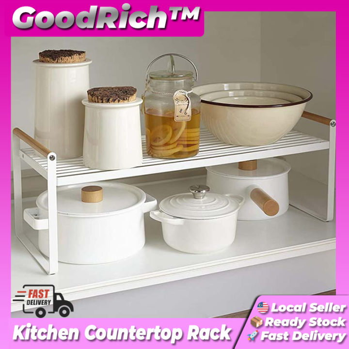 Minimalist Kitchen Countertop Shelf Rack Cabinet Organizer Ideal for ...