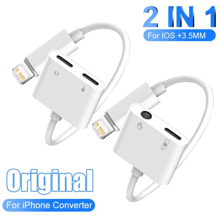Audio Adapter For iPhone 14 Pro Max Aux Jack Headphone Lighting 3.5 mm ...