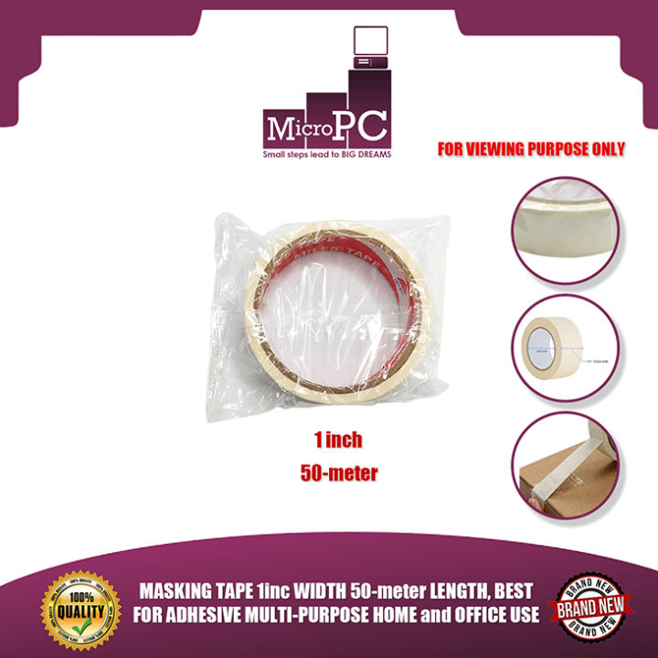 MICRO PC MASKING TAPE 1inc WIDTH 50-meter LENGTH, BEST FOR ADHESIVE ...