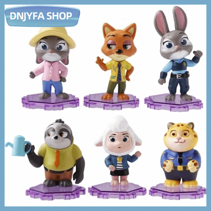 DNJYFA SHOP PVC Disney Zootopia Blind Box Fox Nick Action Figure Toy ...