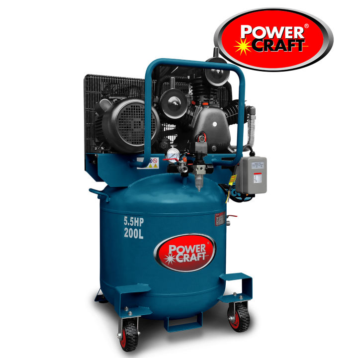 POWERCRAFT 5.5HP 4125W Vertical Belt Driven Air Compressor (PAC ...